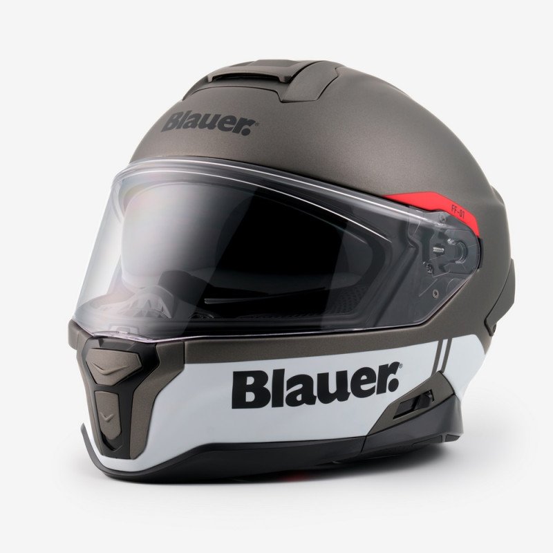 BLAUER Full Face Helmet FF-01 Matte Gray - Rider District