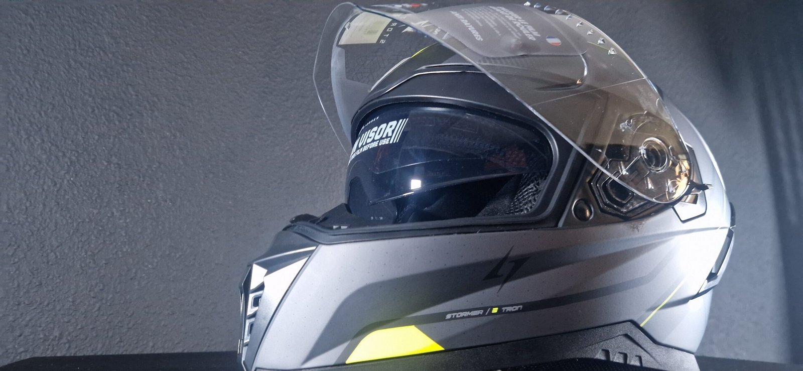 Stormer Tron Neon Yellow Blaster Full Face Helmet - Rider District