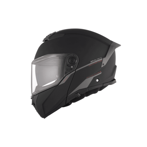 Atom 2 SV Solid A1 Matte Black Modular Helmet (PREMIUM) - Rider District