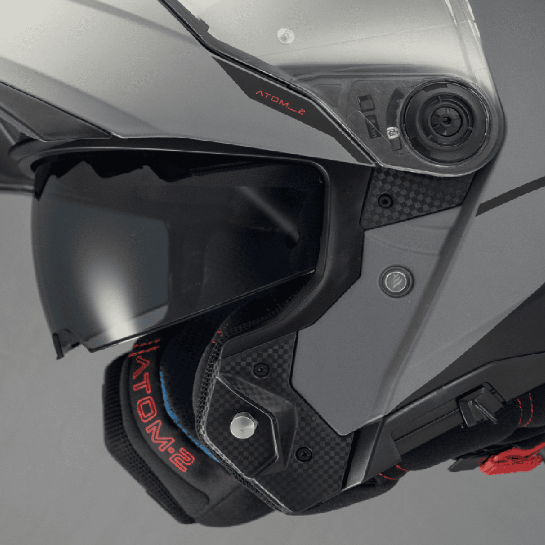 Atom 2 SV Titanium Matte Modular helmet (PREMIUM) - Rider District