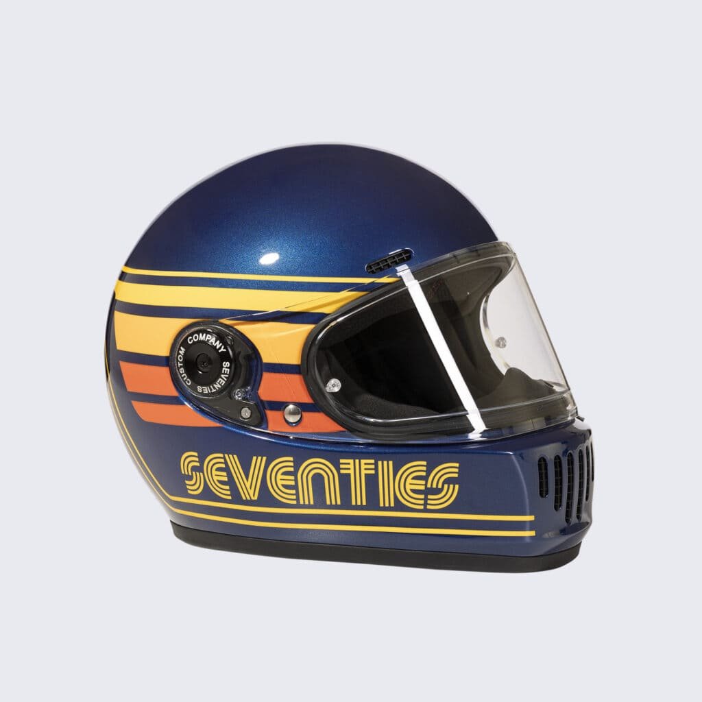 GT Gran Turismo Blue – Vintage Full Face Helmet - Rider District